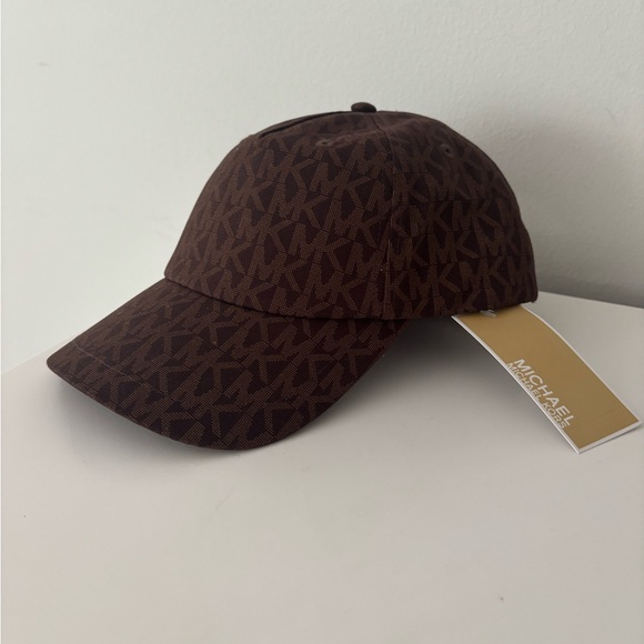 Michael Kors | Accessories | Michael Kors Brown Logo Mk Hat | Poshmark